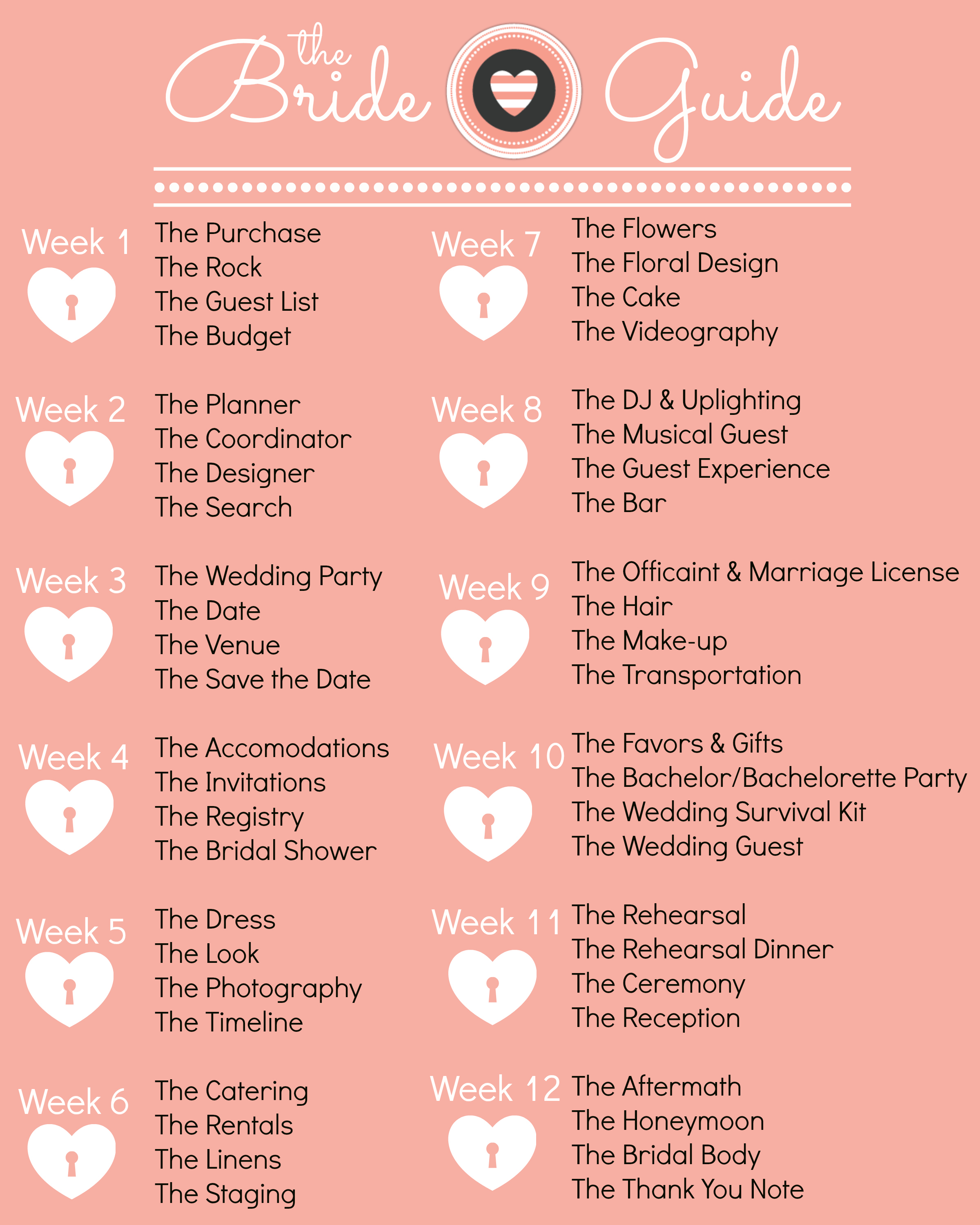 The Bride Guide The Coordinator Custom Love Gifts The Bride Guide The Coordinator Custom Love Gifts